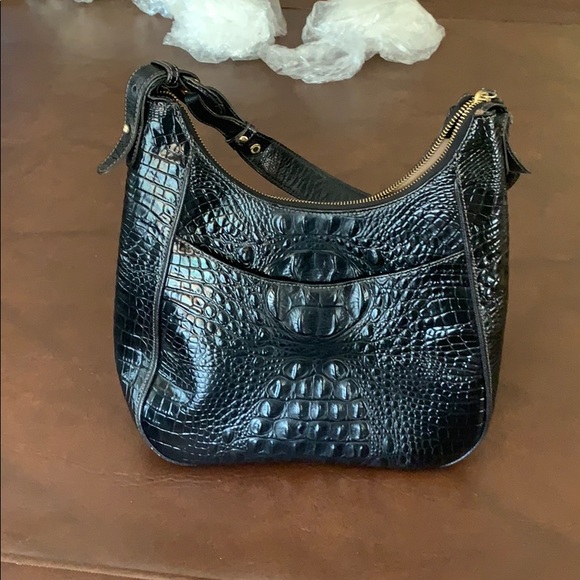 Brahmin | Bags | Brahmin Vintage Leather Black Bag | Poshmark